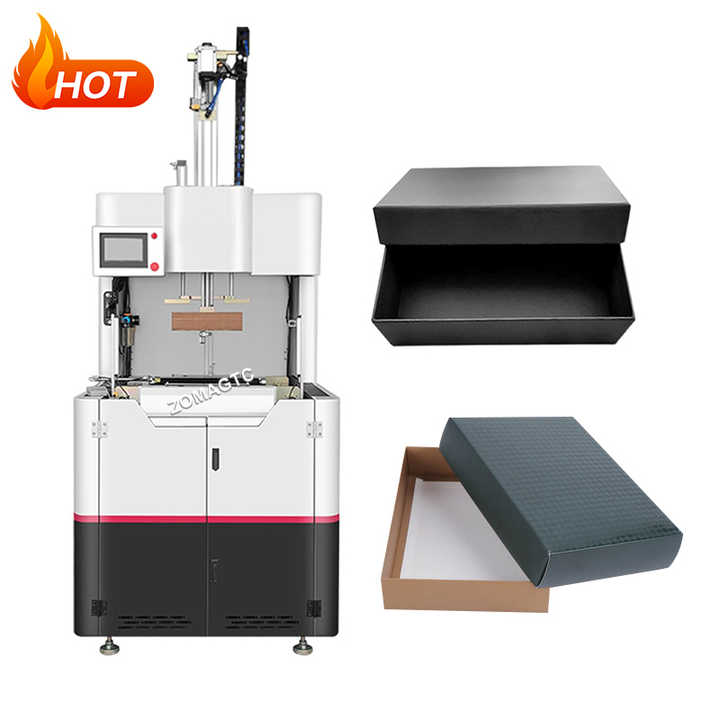Semi Automatic Cardboard Luxury Hard Box Making Machine Price Strong ...