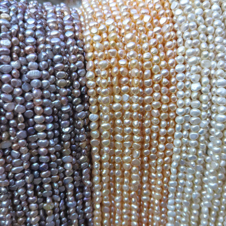 Pearl Beads Natural Loose Freshwater Pearls Colorful Pink Purple ...