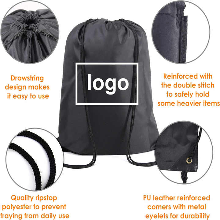 Custom LOGO Drawstring Bag Gym Bag Drawstring Backpack Waterproof ...