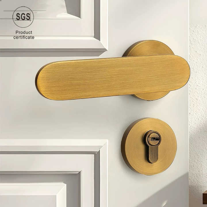 Aluminum Alloy Modern Door Lever Simple Door Lock Wholesale Black Gray ...