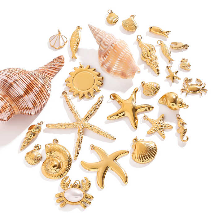 J&D Ocean 18K Gold Plated DIY Stacking Charms - Party Perfect