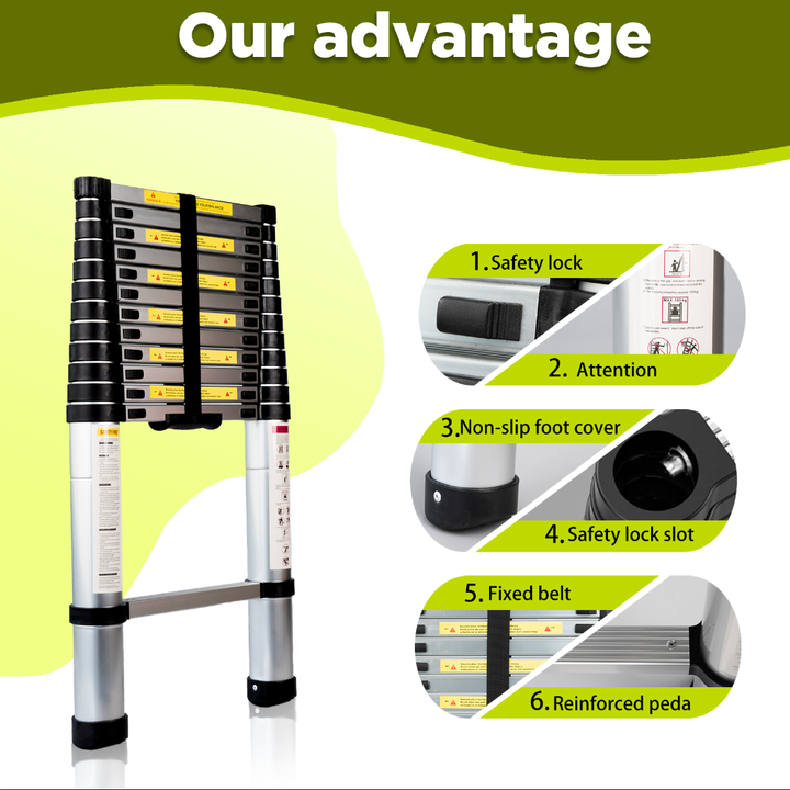 Telescopic Ladder Aluminum Ladder Telescopic Extension Ladder Step ...