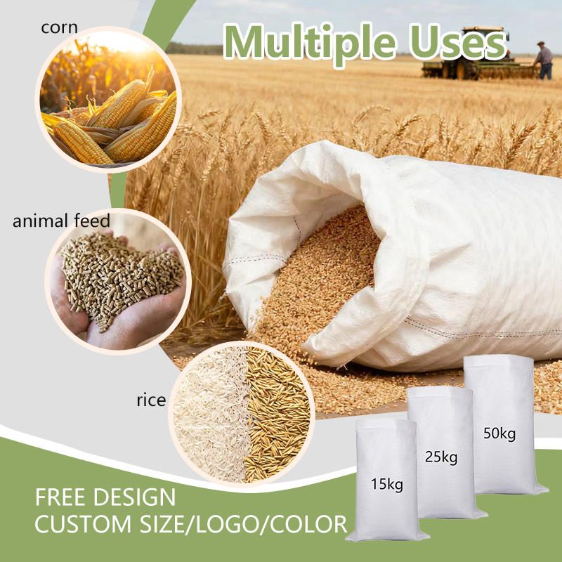 Agriculture Sack White 25kg Plain PP Woven Bags 25 Kg 10 Kg Saco Poly ...