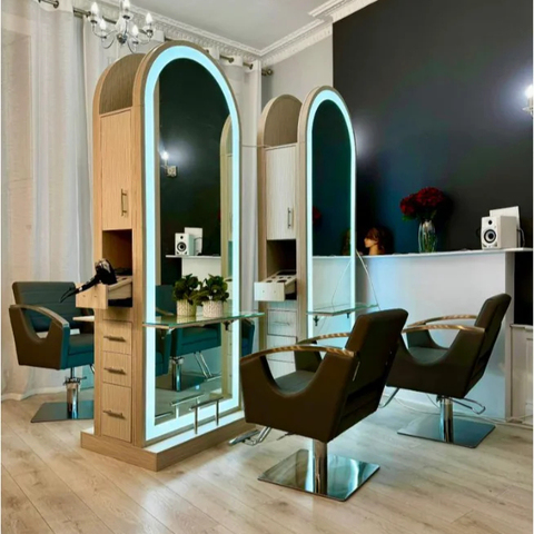 Salon equipment and furniture set hair salon mirror hairdressing table ...