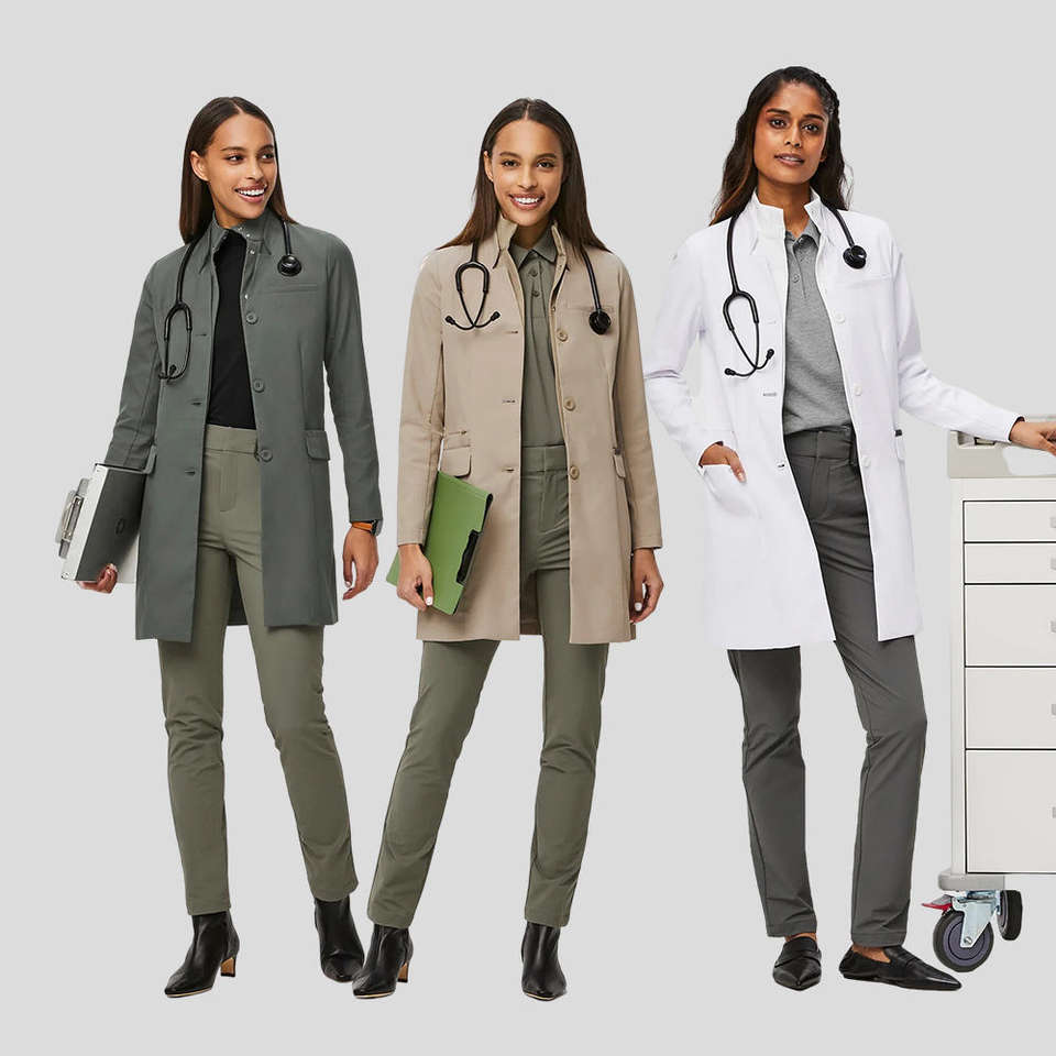 2024 Doctor Jacket Medical Laboratory Long Coat Women Nurse Uniforms ...