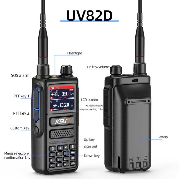 KSUN UV82D MDC Signaling Long Range Two Way Radio Ham Radio