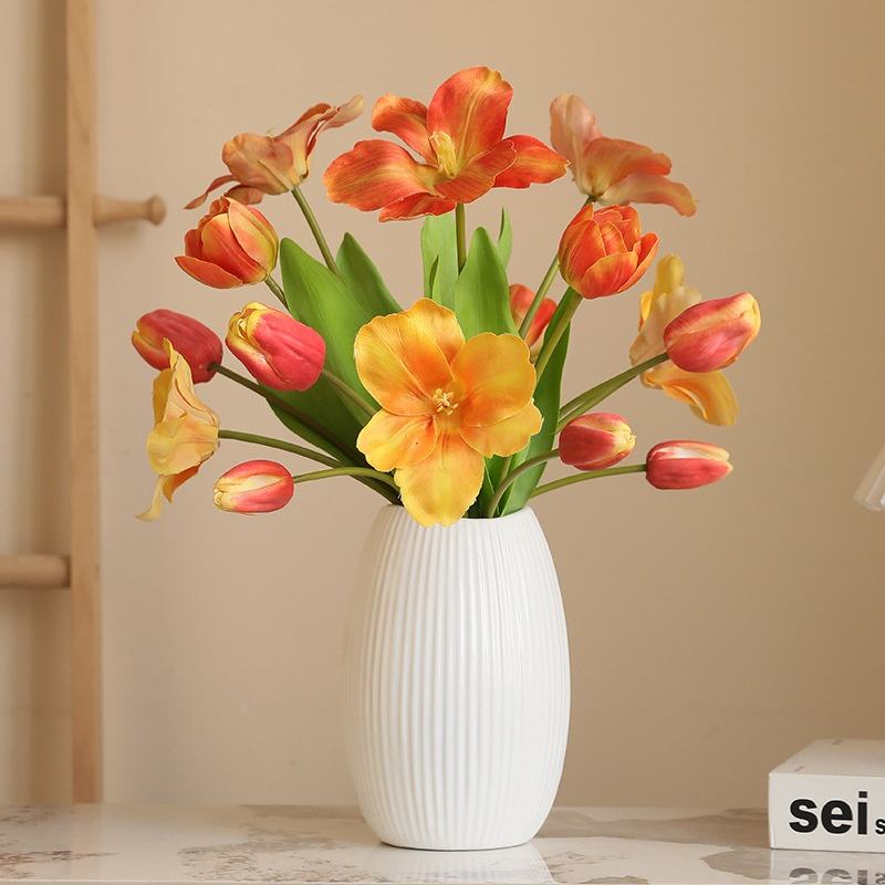 Bunch Lian Dong Open Tulip Bundle Artificial Realistic Soft Tulip ...