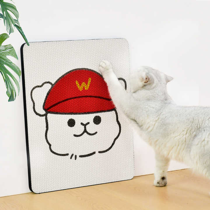 White Craft Paper Cat Scratcher - Vertical Scratching Board