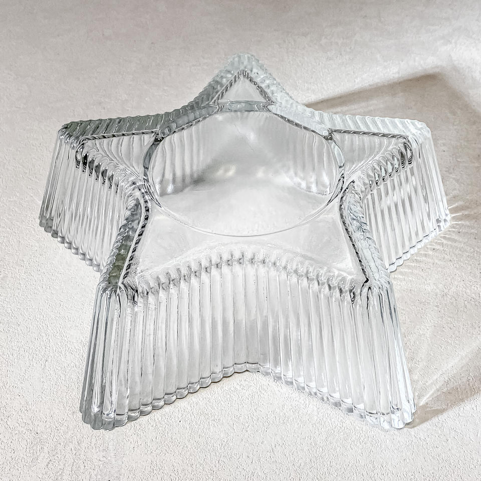 Transparent Five-Pointed Star Glass Candelabra Heat Resistant Eco ...