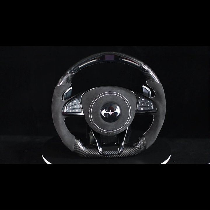 Carbon Fiber Steering Wheel for Mercede Benz W205 C63 G63 E43 SL ML AMG ...