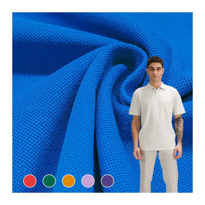 Antibacterial Soft Solid Fabric 73 Cotton 27 Sorona Material Knit Pique ...