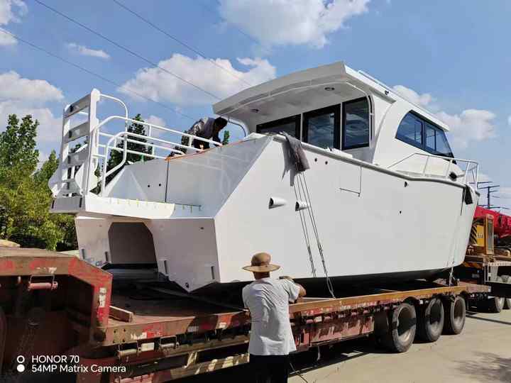 Catamaran Aluminum Boat Cabin Cruiser Fishing Boat Factory in China ...