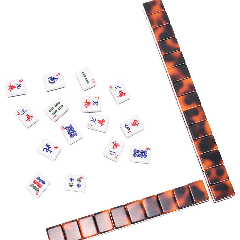 Mahjong Tile Set (166 Tiles) Tortoiseshell Pattern Design Scratch ...