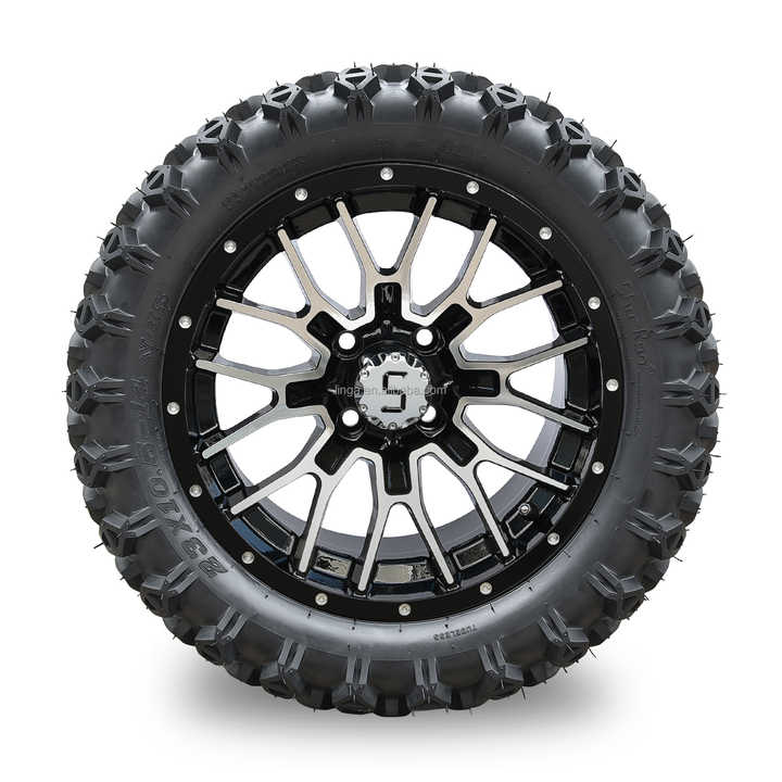 14 Inches Golf Cart Rims Wheels and 23x10.5-14 All Terrain Off Road DOT ...