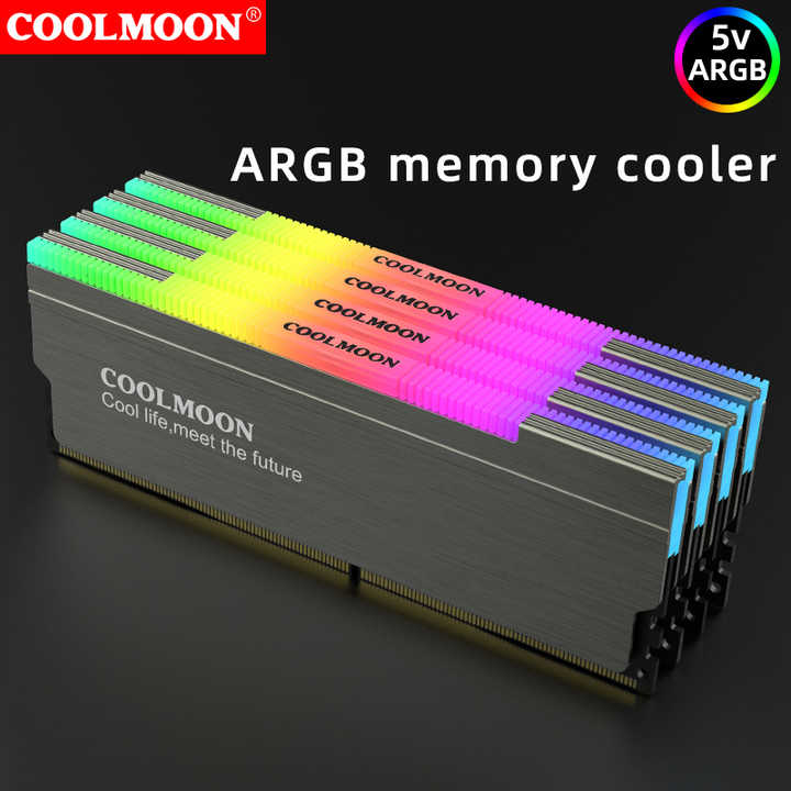 COOLMOON RAM Cooler - 5V ARGB Glowing Memory Shell Cooling Vest