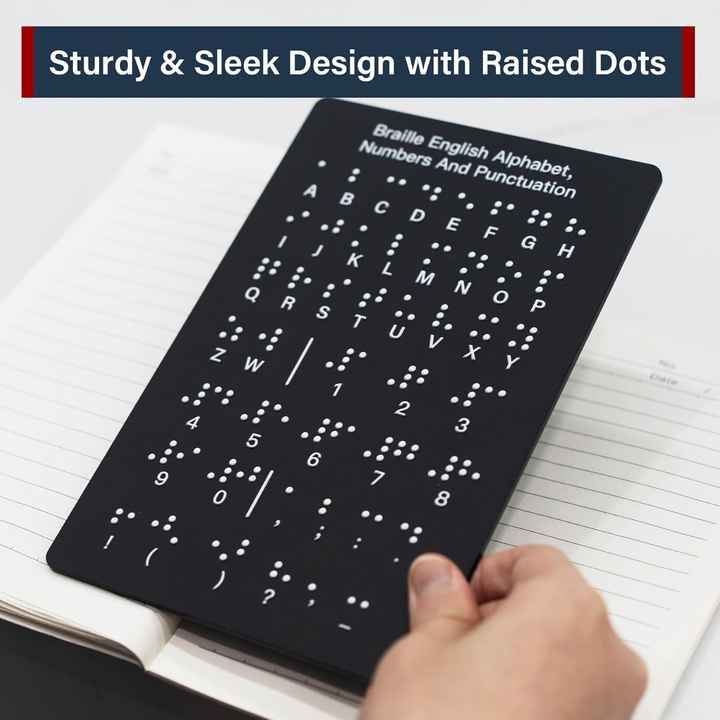 Braille Alphabet Board,Braille Alphabet with Raised Dots, Braille ...