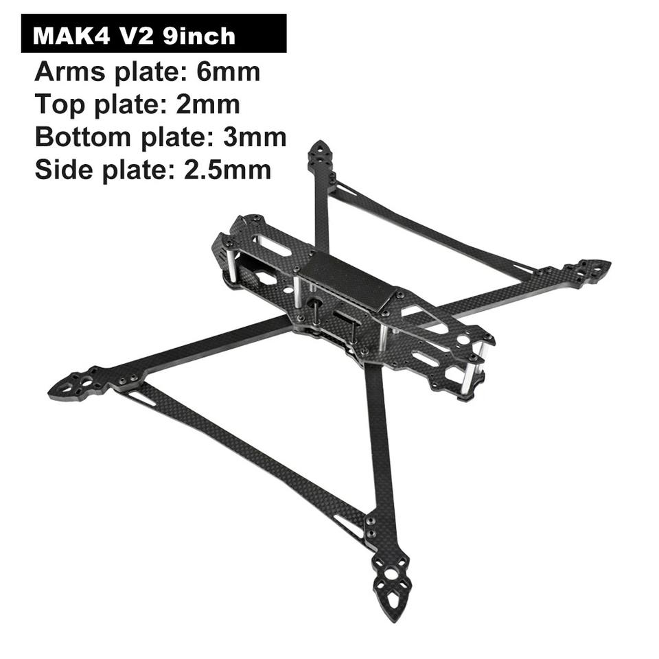 Mark4 V2 9-inch Drone Frame Carbon Fiber Private Mold with 5-Meter Arms ...
