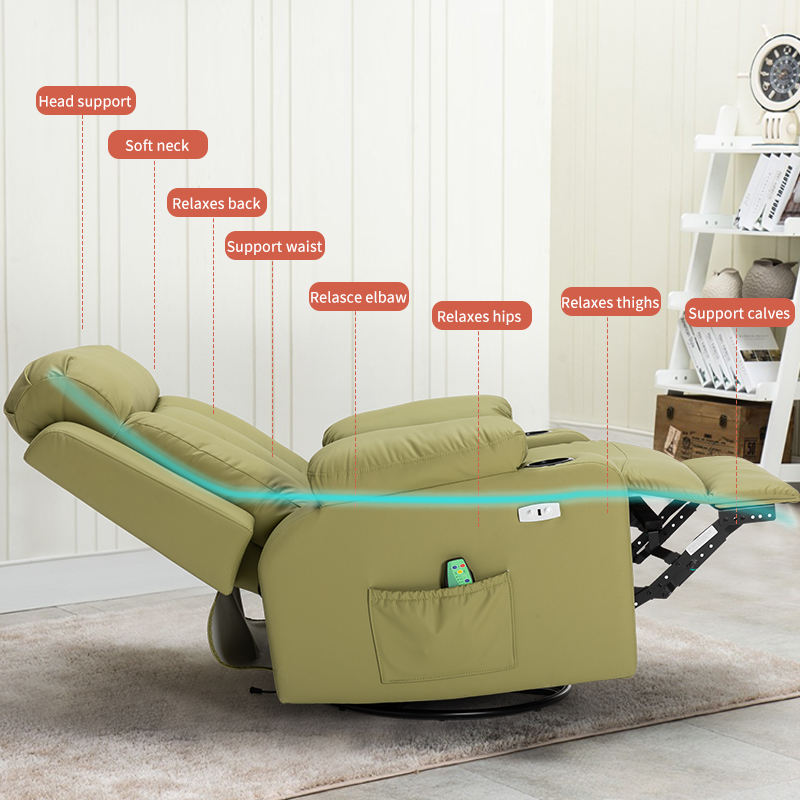Modern Single Recliner Sofa Chair with Extendable Feature