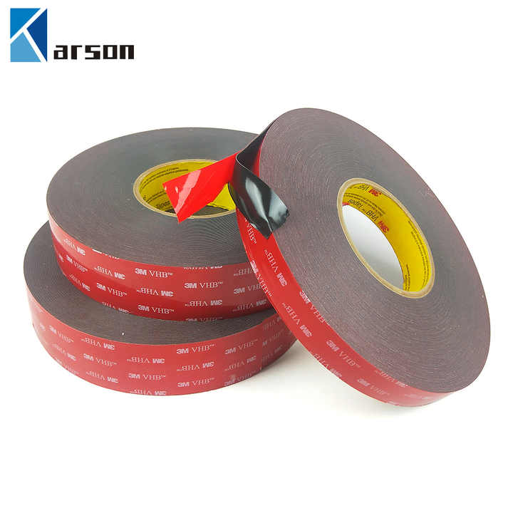 3M 5925 VHB Various Specifications, 0.64mm Thick, Black Acrylic Foam Double-sided Tape, Heat ...