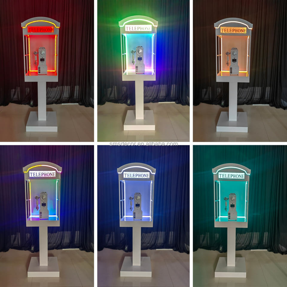 SMS Vintage LED Phone Booth Props Wedding Party Supplies Audio ...