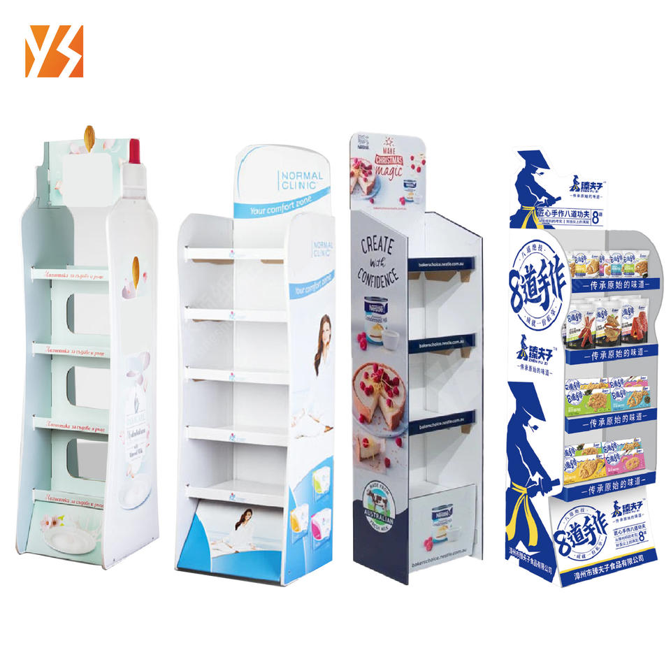 Custom Supermarket Retail Food Display Racks - Corrugated