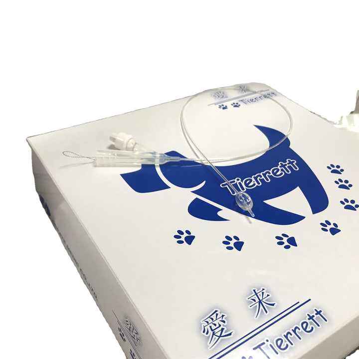 Japan "Tierrett" Silicone Double Cavity Catheter 3.5Fr 0.8ml L-250mm with Balloon and Guide Wire ...