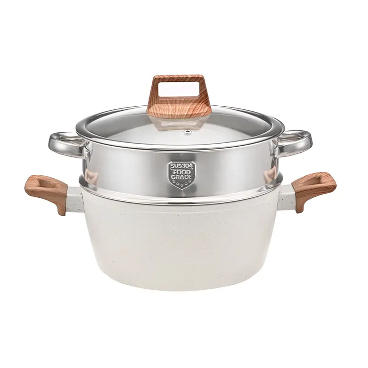 Best Price Luxury White Granite Non Stick Cookware Set