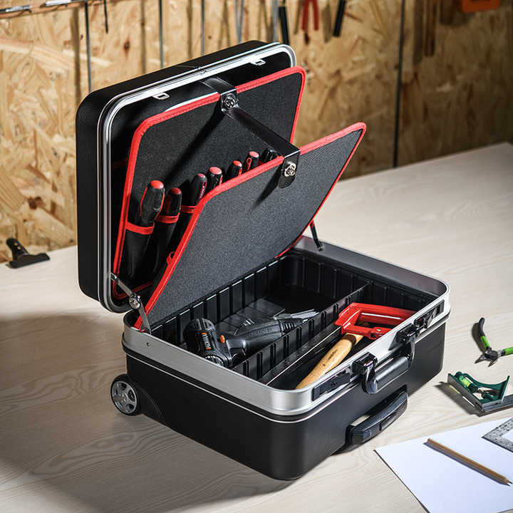 GLARY Hard Shell Aluminum Tool Case with Wheels High Quality Portable ...