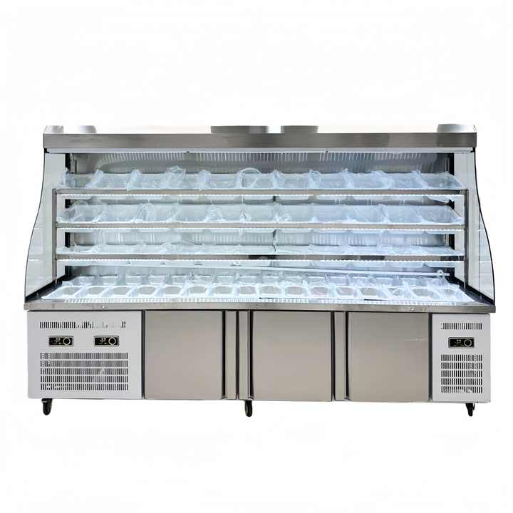 Malatang Showcase Chiller Upright Restaurant Refrigeration Equipment ...