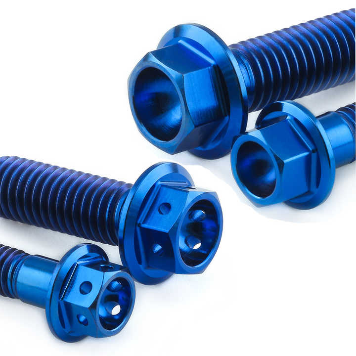 Anodized Titanium Fasteners for Honda Click M8 X 35 mm Flange Wheel Hub ...