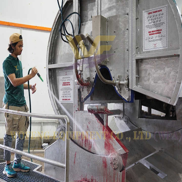 Halal Cattle Slaughter House Killing Machine Rotary Slaughtering Box ...