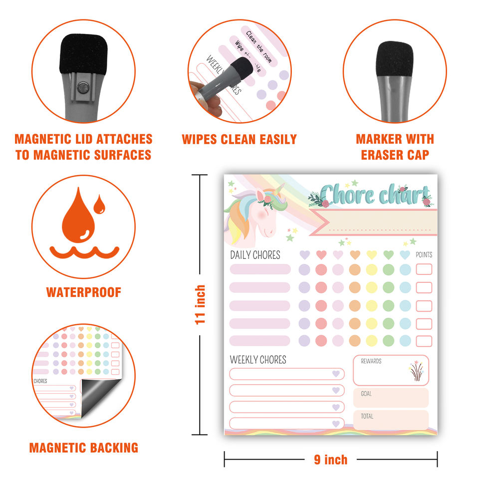 UNI-Felt Educational Tools Magnetic Reward Chart for Toddlers ...