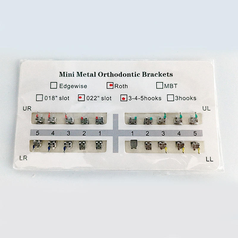 Orthodontic Mini Brackets Roth/MBT Slot 022/018 with Hook 3 4 5 ...