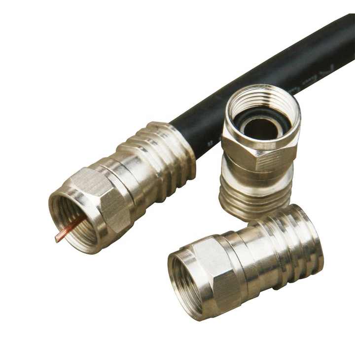 Rg6 Rg11 Crimp Connector Catv Crimp Connector Tv Cable Male Connector Crimp Tool Supply Jewelry