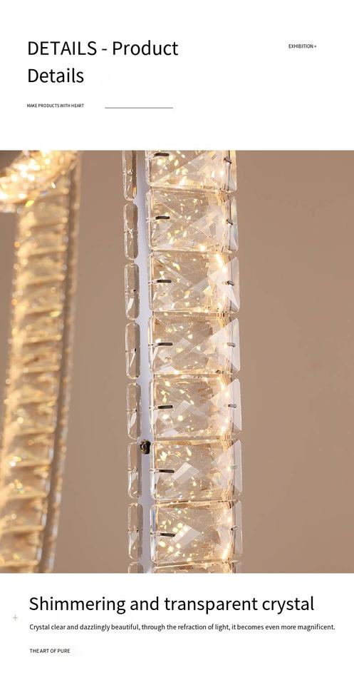 Luxury Led Stair Crystal Chandelier Light Villa Duplex Living Room Loft ...