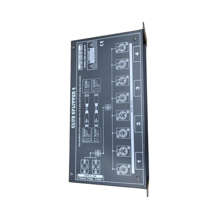 8 Way DMX Stage Light Splitter Manual Switch 8 Channel Signal Amplifier ...