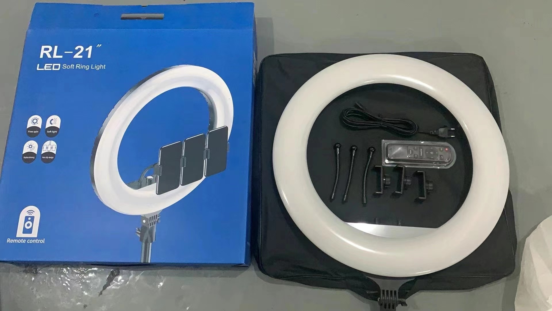 18 Inch Photo Ring Light Video 45cm LED Dimmable Studio Ring Light with ...