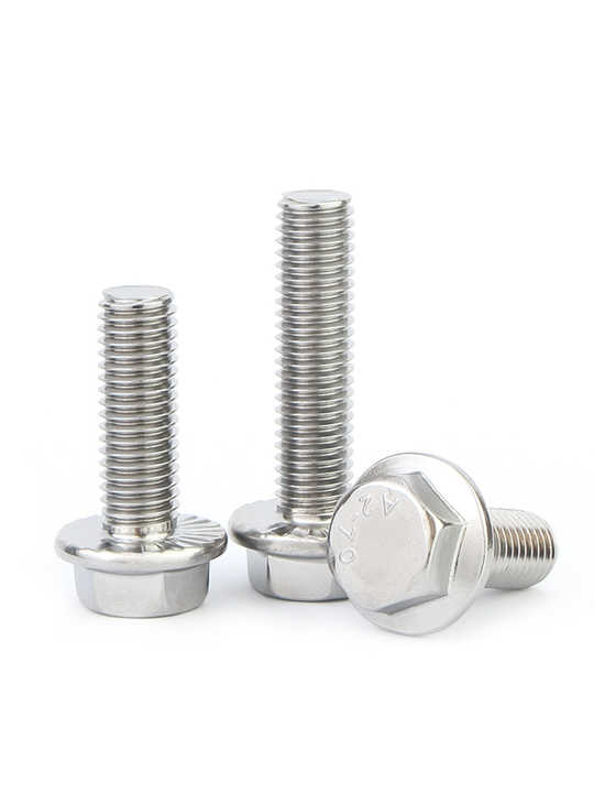 304 stainless steel flange external hexagonal bolt with gasket anti ...