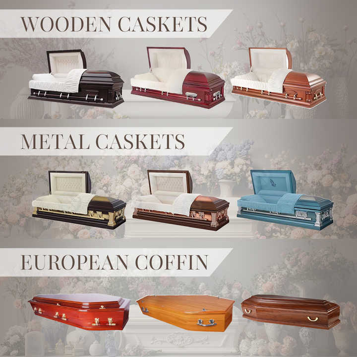Custom MDF Solid Wood Caskets for Adults - Professional Funeral Supplies