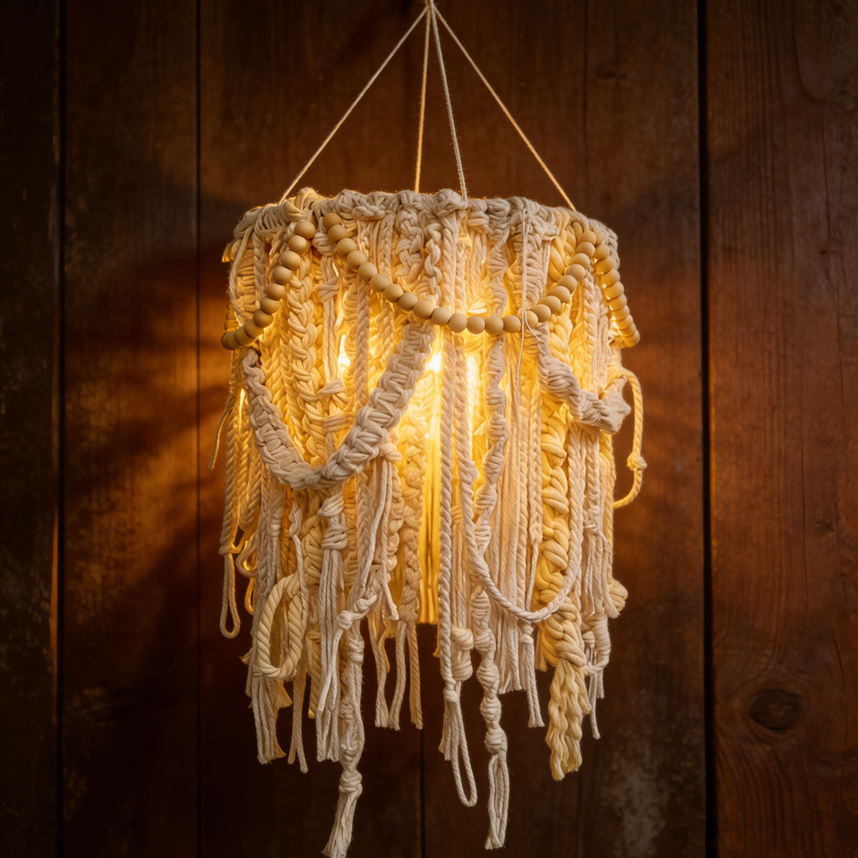 Modern Customized Wedding Backdrop Cotton Macrame Lampshade Curtain for ...