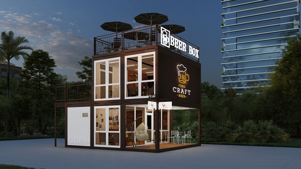 10ft Fast Food Mini Pop-up Shop Cafe Shops Mobile Container Coffee Bar ...