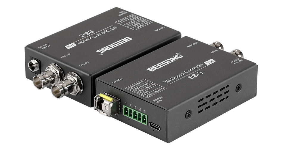 HO-LINK BS-3 3G SDI SFP Fiber Optic Transceiver with Loop Out RS485 and ...