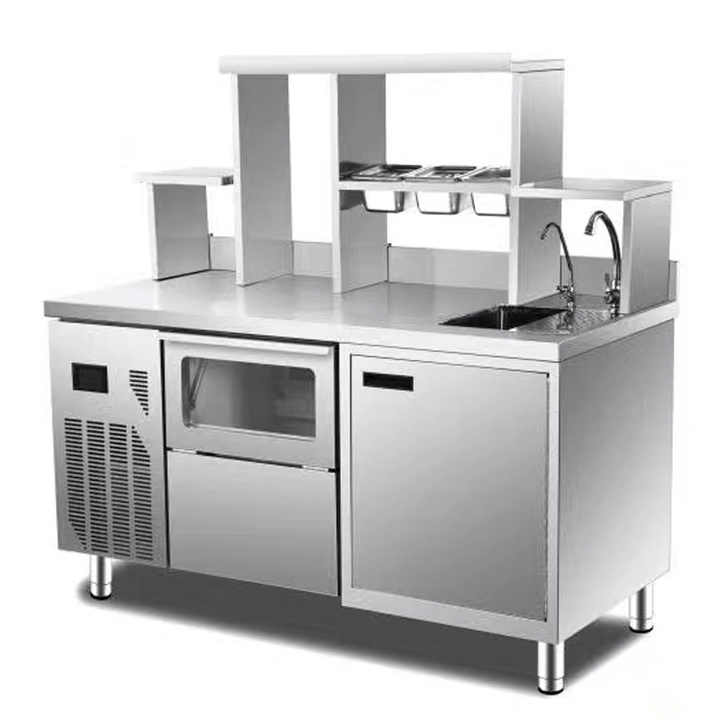 Commercial Milk Tea Shop Coffee Shop Bar counters With Sink double ...