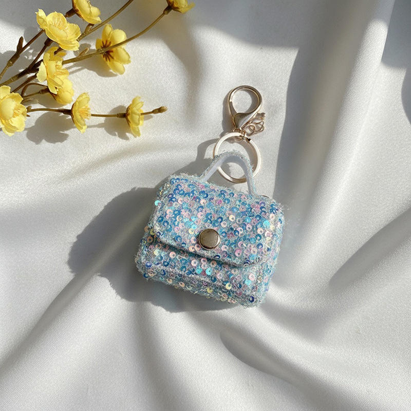 Luxury Mini Bling Bag Keychain Woman Charm Designer Style Headphone Bag ...