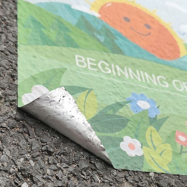 Custom Outdoor Printed Removable Sticker - Concrete Pavement