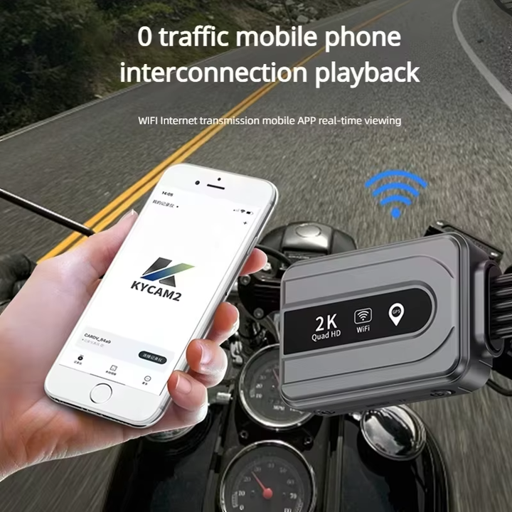 Recorder Loop Recording Wifi Motorcycle Recorder 2k Motorcycle Dash ...