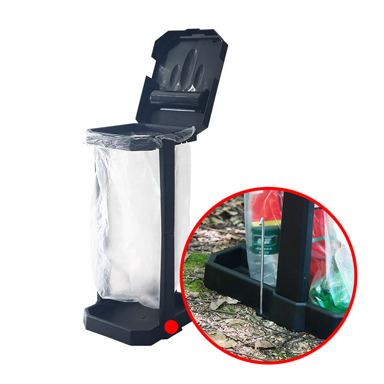 Portable Outdoor Trash Bag Rack Folding PP Plastic Waste Bins Large ...