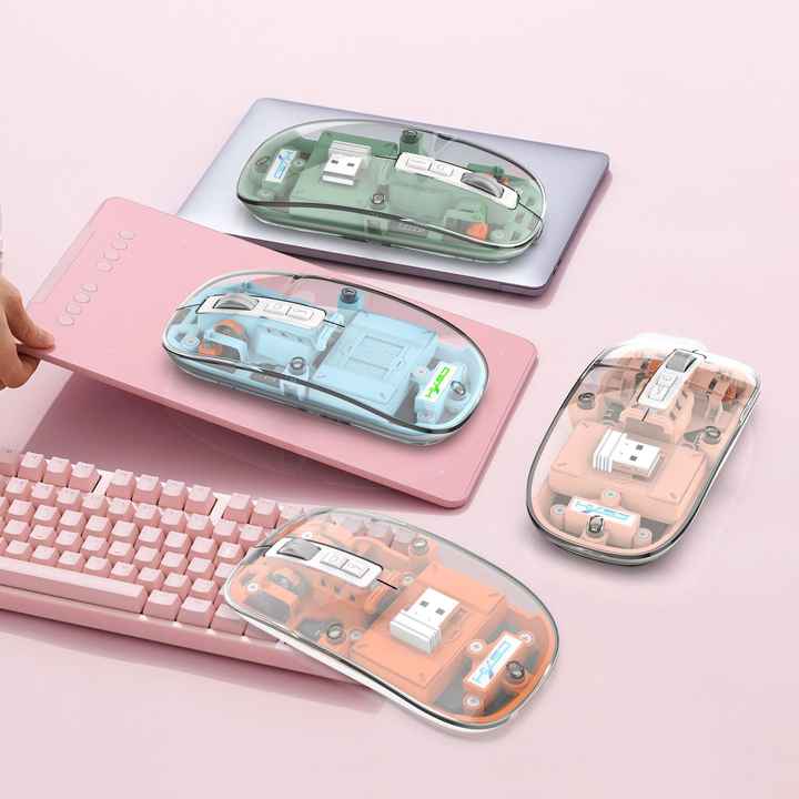 3-mode Transparent Gaming Mouse - 12800 DPI & RGB Lights