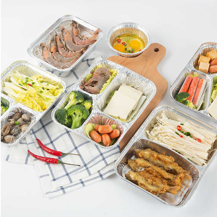 Custom 96-800ml BBQ Aluminum Foil Container Disposable Aluminum Foil ...