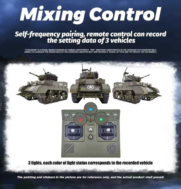 High-quality G2080 RC Tank 1/16 Scale 2.4ghz U.S. M5A1 Stuart Light Tank Remote Control Tanks ...